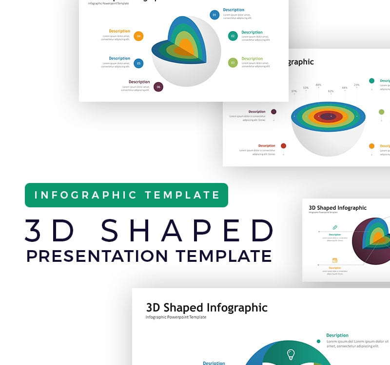 3d Shape Infographic Powerpoint Presentation Template