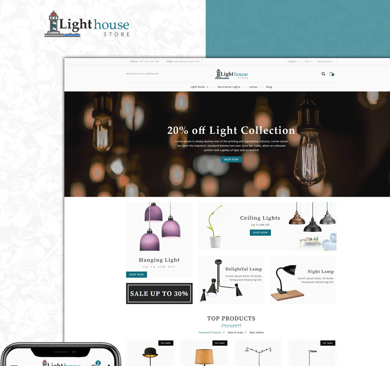 LighHouse PrestaShop Theme #73606 - TemplateMonster