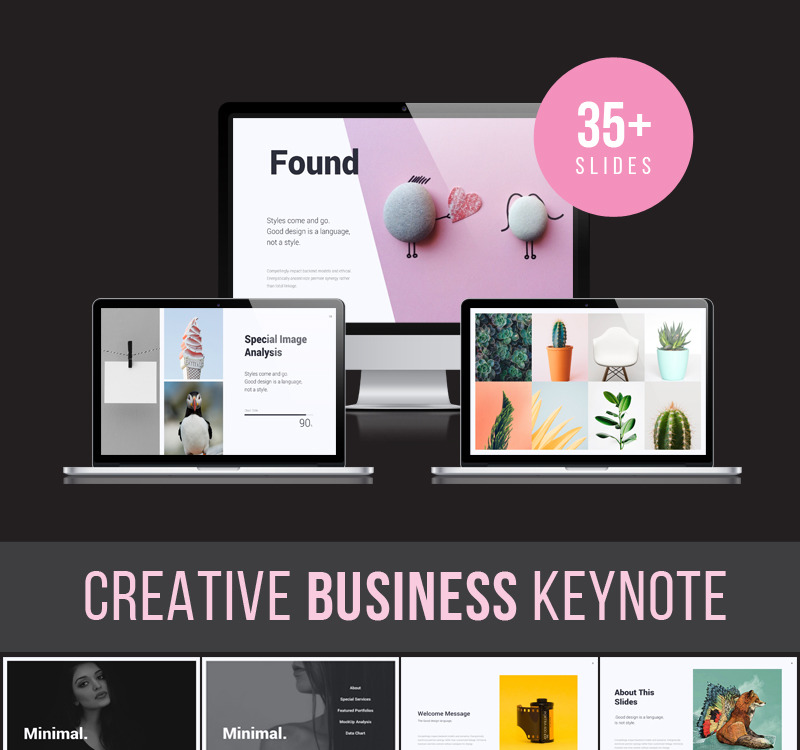 Creative I Minimal - Keynote template - TemplateMonster