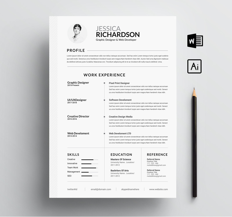 JESSICA RICHARDSON - Clean Resume Template - TemplateMonster