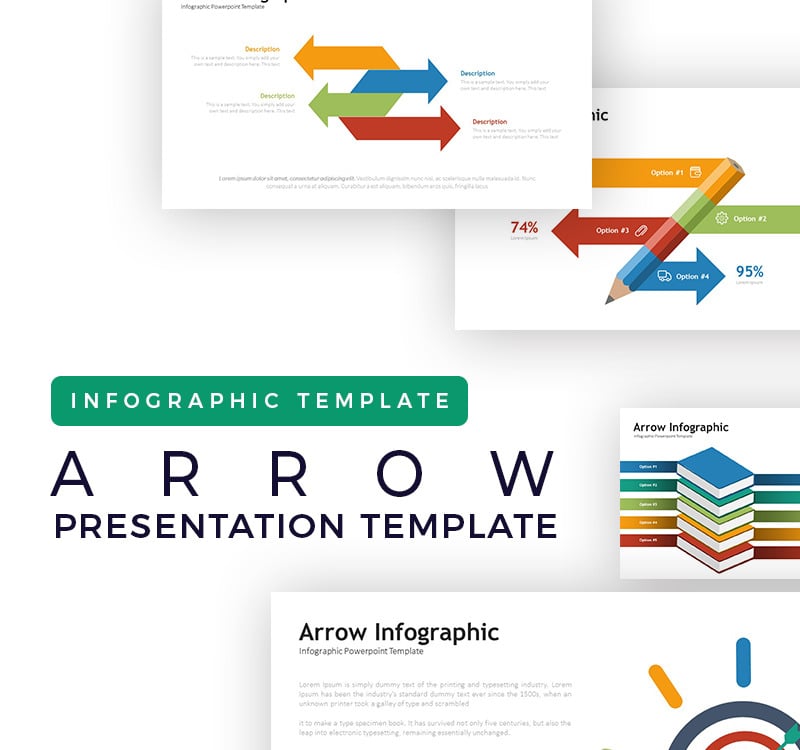 Flèche - Modèle PowerPoint d'infographie