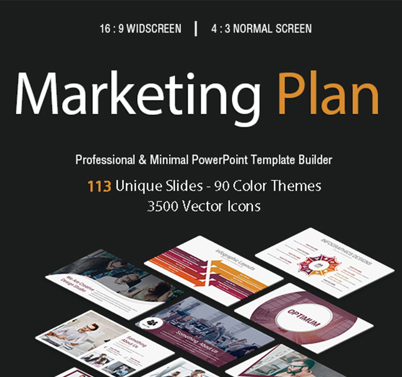 Modèle PowerPoint de plan de marketing - TemplateMonster