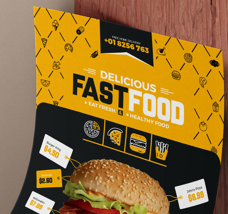 Fast Food and Restaurant Poster - Corporate Identity Template