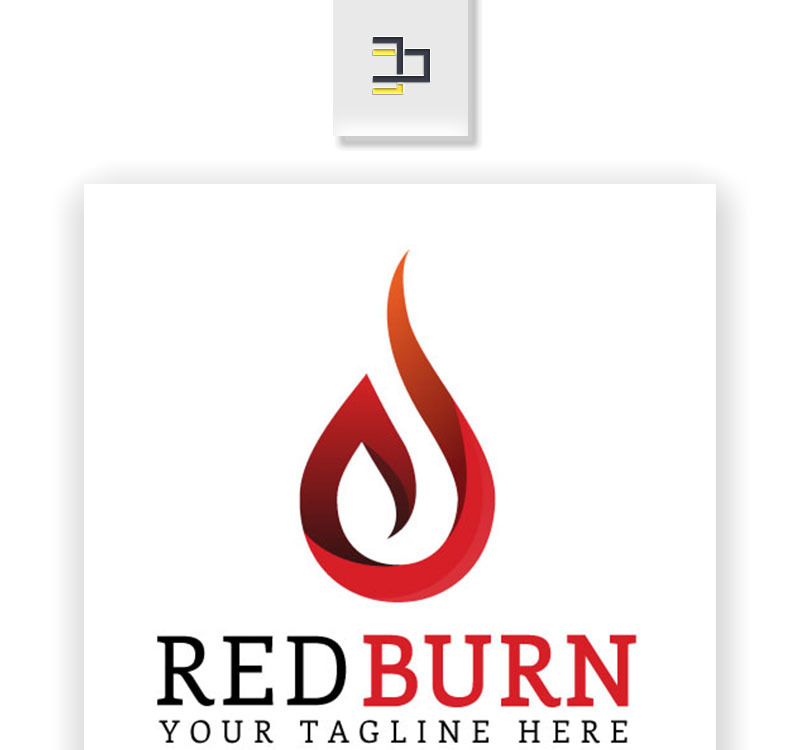 Red Burn Logo Template #75498 - TemplateMonster