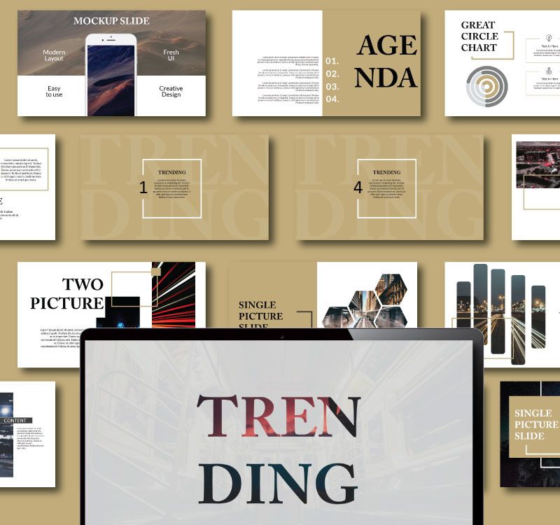 Trending - PowerPoint Template #75757 - TemplateMonster