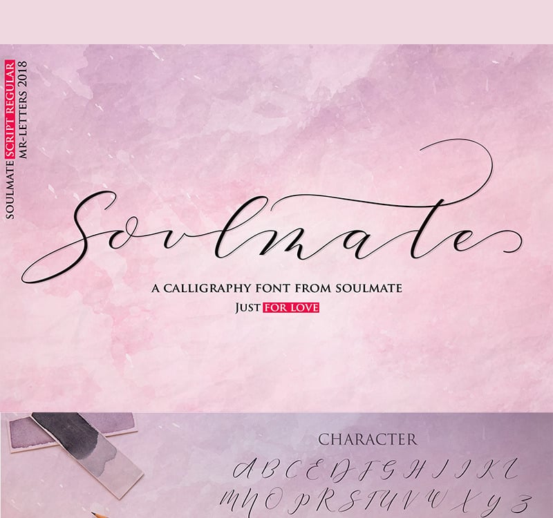 Soulmates Cursive Font #76245 - TemplateMonster