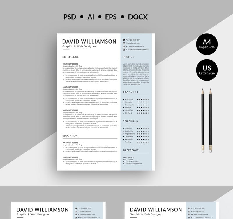 David Williamson - Resume Template #77383 - TemplateMonster