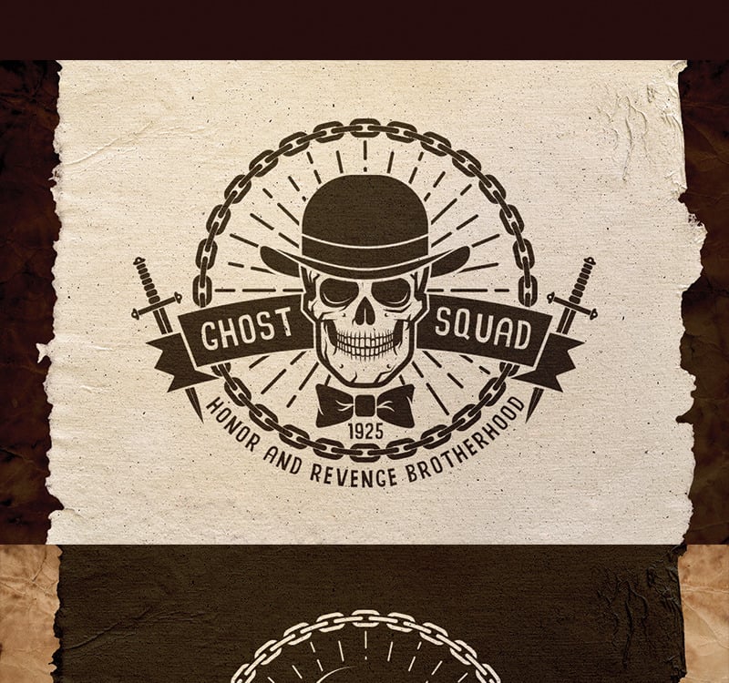 Ghost Squad Skull Emblem - Illustration - TemplateMonster