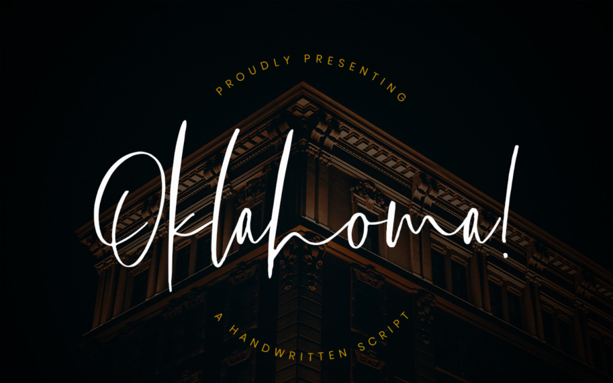 Oklahoma Handwritten Cursive Font #78124 - TemplateMonster