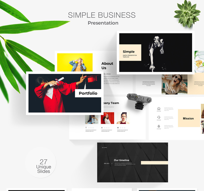 Simple Business PowerPoint Template #78178 - TemplateMonster