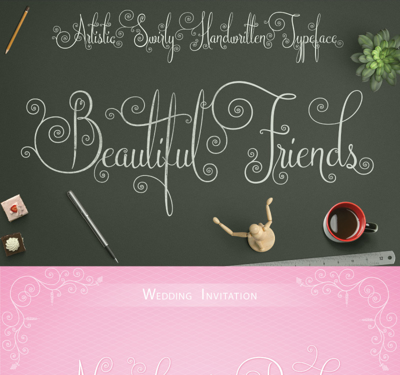 Beautiful Friends Cursive Font #78205 - TemplateMonster
