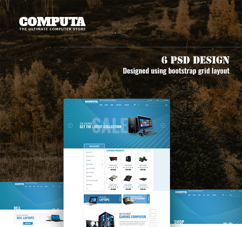 Computa PSD Template #78592 - TemplateMonster