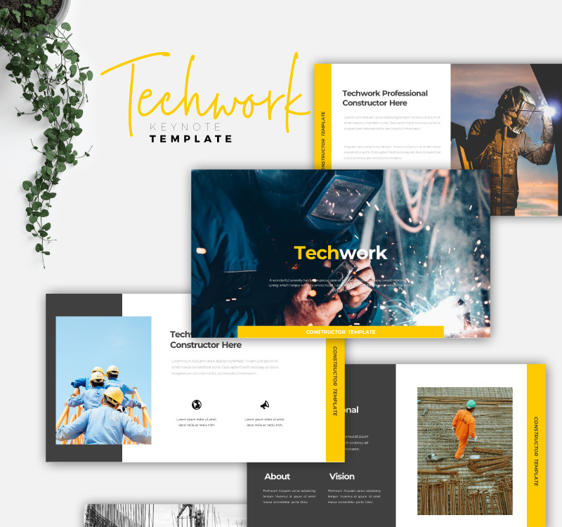 TECHWORK - Construction - Keynote template - TemplateMonster