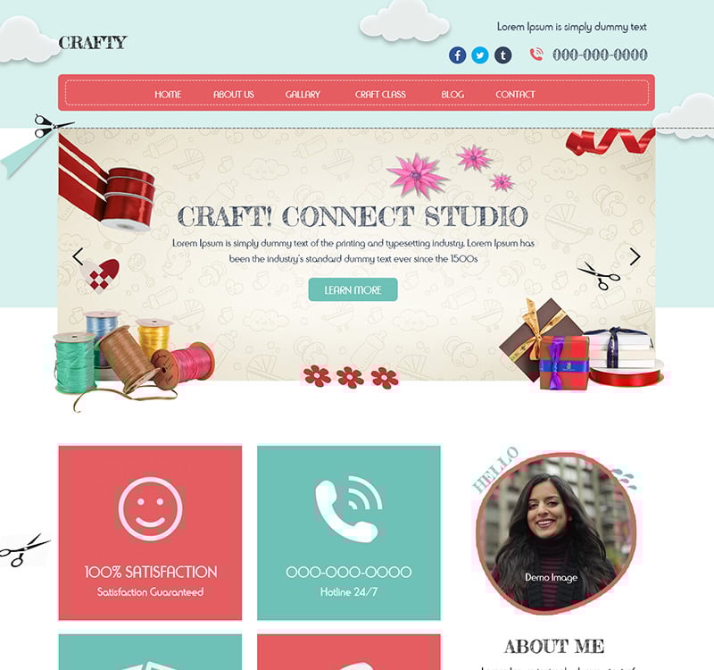 Crafty - Multipurpose Craft & Gift PSD Template