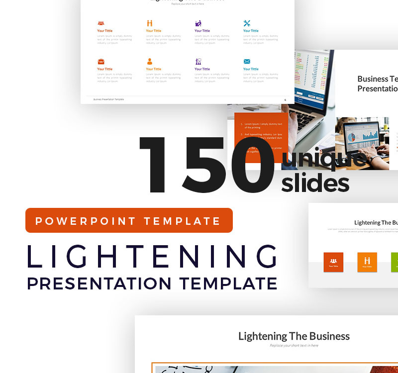 Lightening of Business Presentation PowerPoint Template