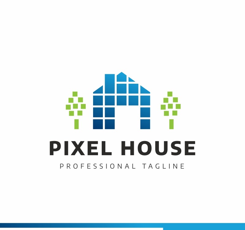 Pixel House Logo Design