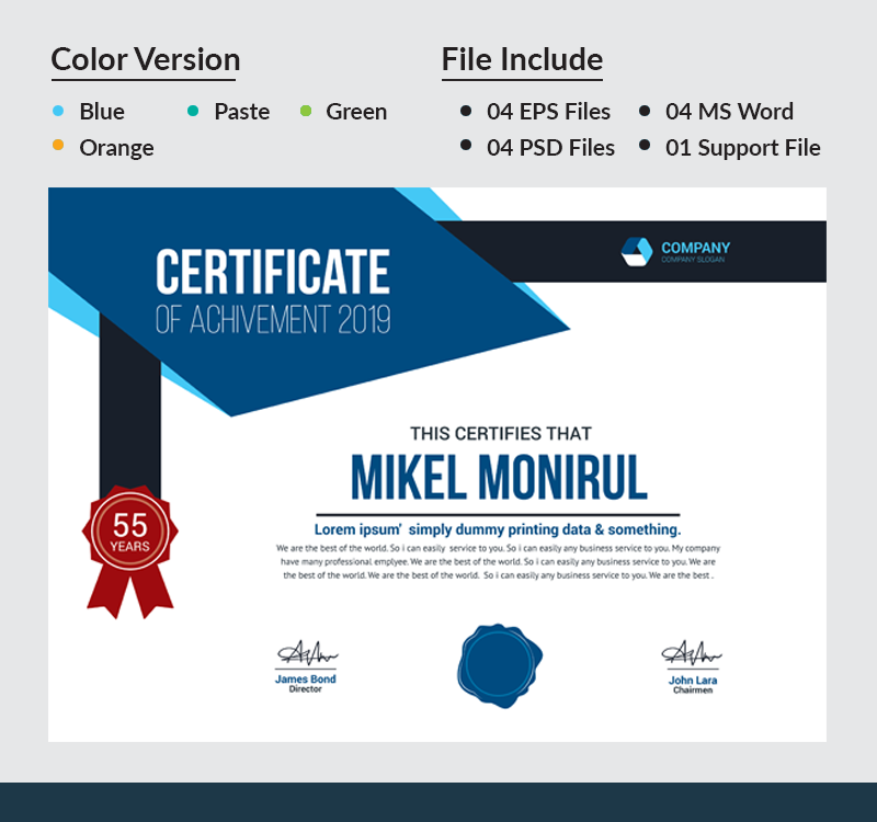 BDBL Company Certificate Template #79880 - TemplateMonster