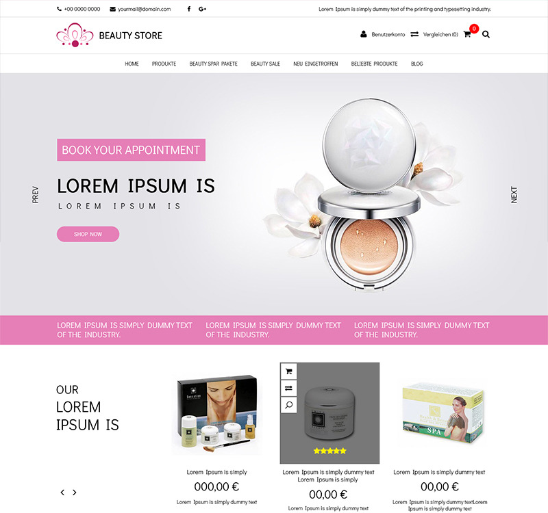Beauty Store - Ecommerce PSD Template - TemplateMonster