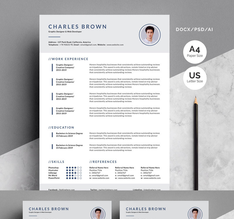 Charles Brown Resume Template Free Download Download Charles Brown 