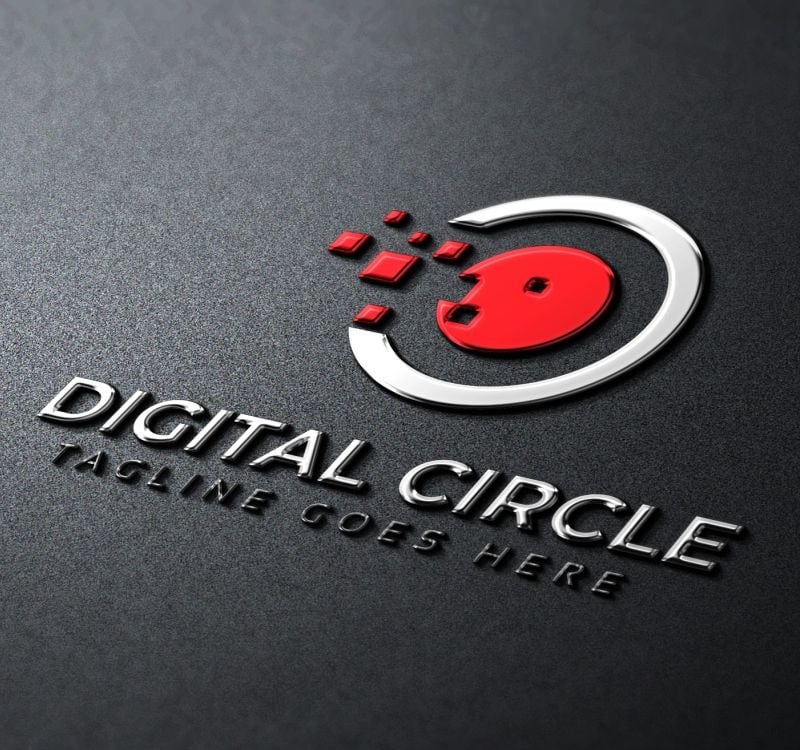 Digital Circle Logo Template #80037 - TemplateMonster