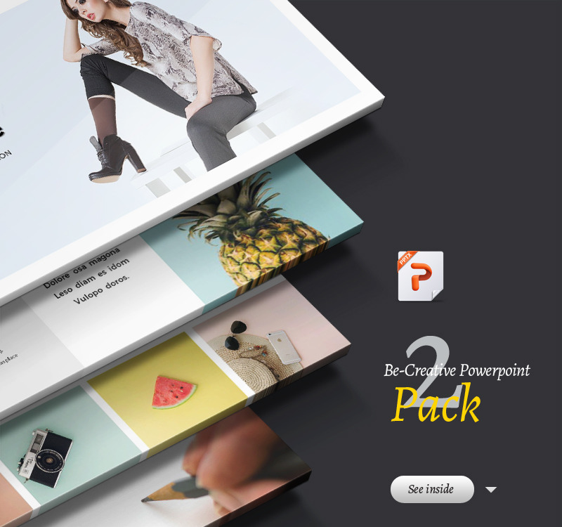 Be-Creative PowerPoint Template #80548 - TemplateMonster