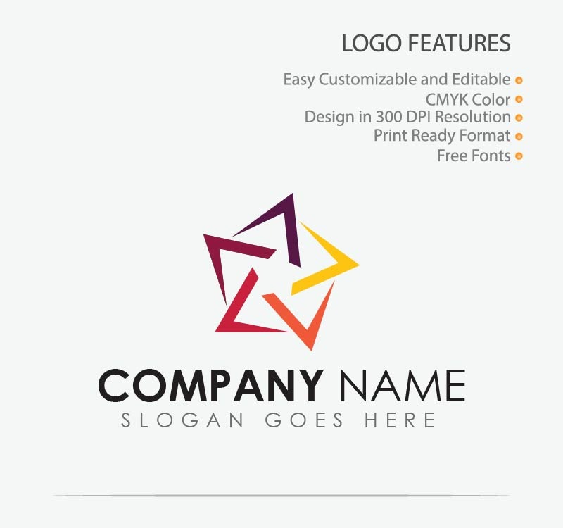 Geometric Star Logo Template #80721 - TemplateMonster