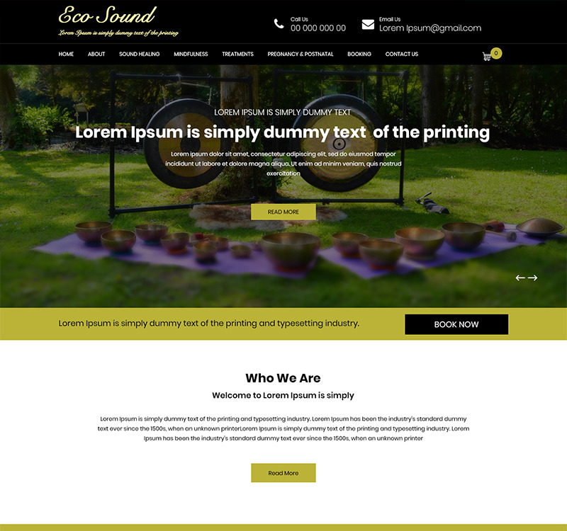 Eco Sound - Sound Therapy PSD Template - TemplateMonster