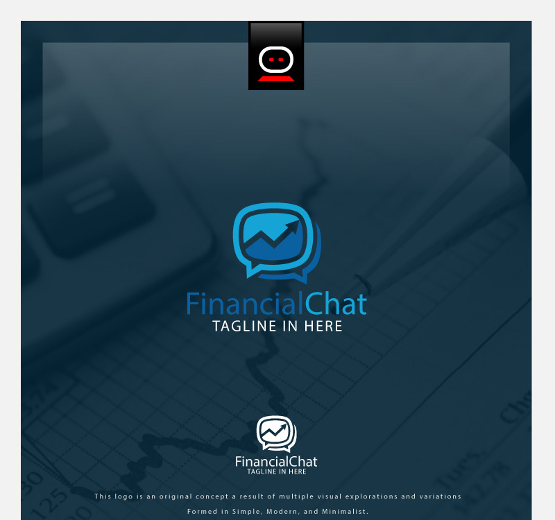 Financial Chat Logo Template #81390 - TemplateMonster