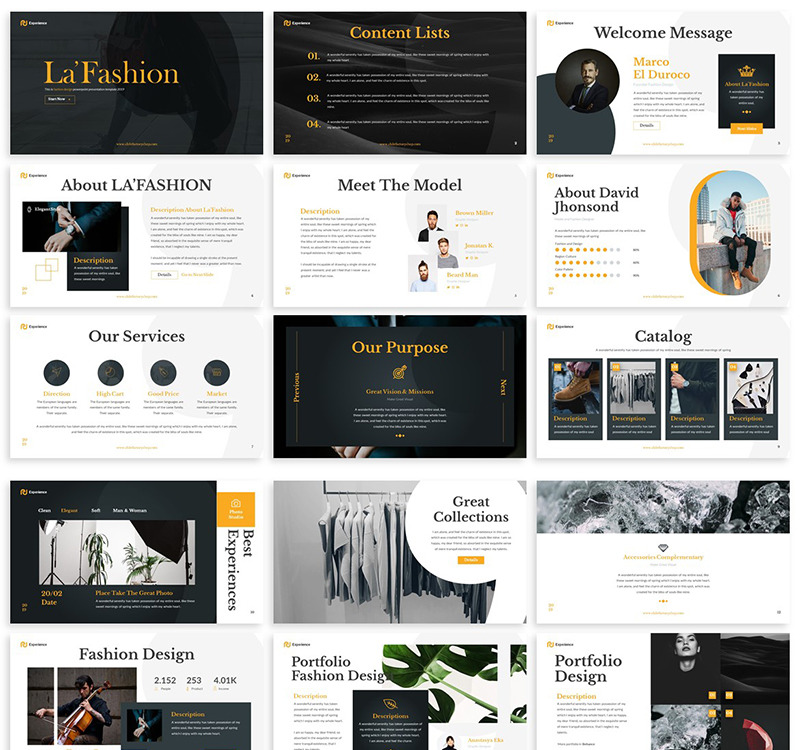 Experience - Fashion PowerPoint Template - TemplateMonster