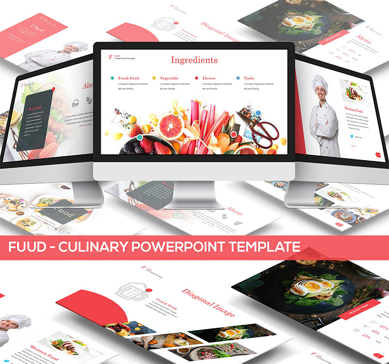Fuud - Culinary PowerPoint Template #81856 - TemplateMonster