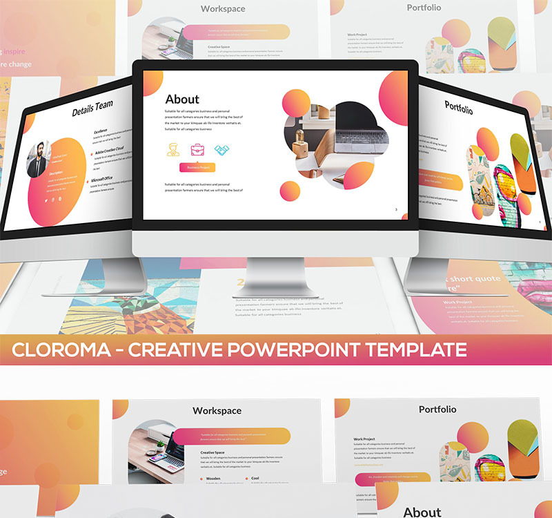 Clorama - Creative PowerPoint Template - TemplateMonster