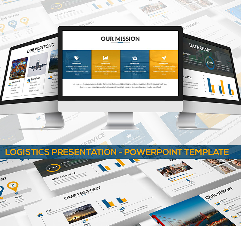 Logistics Presentation PowerPoint Template - TemplateMonster