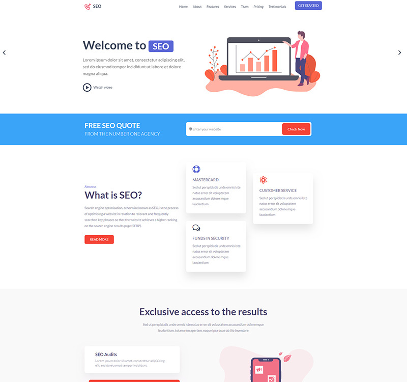 SEO - Seo Agency Landing Page Template - TemplateMonster