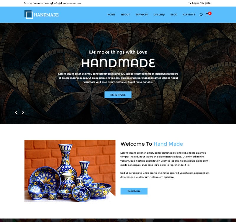 Handmade - Handicraft PSD Template #82532 - TemplateMonster
