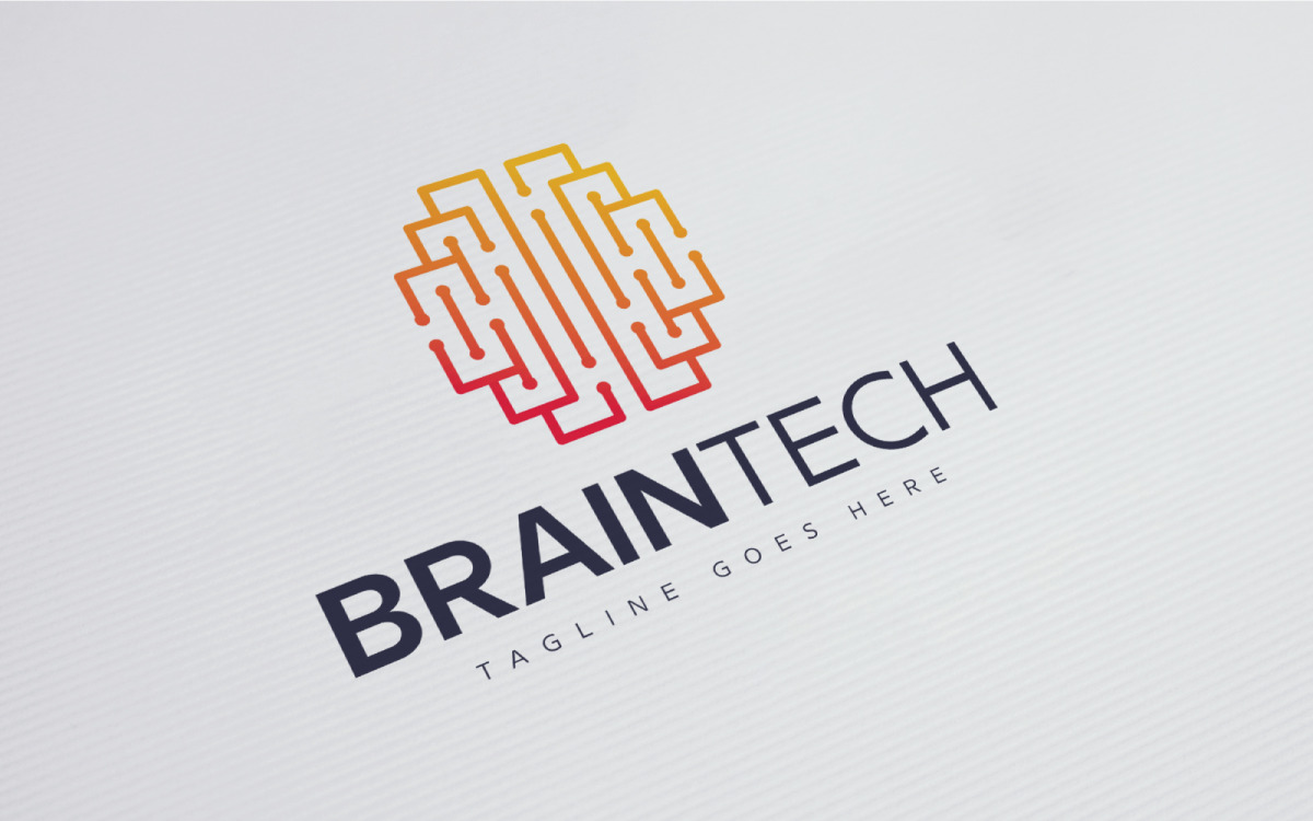 Modelo de logotipo Brain Tech #82798 - TemplateMonster