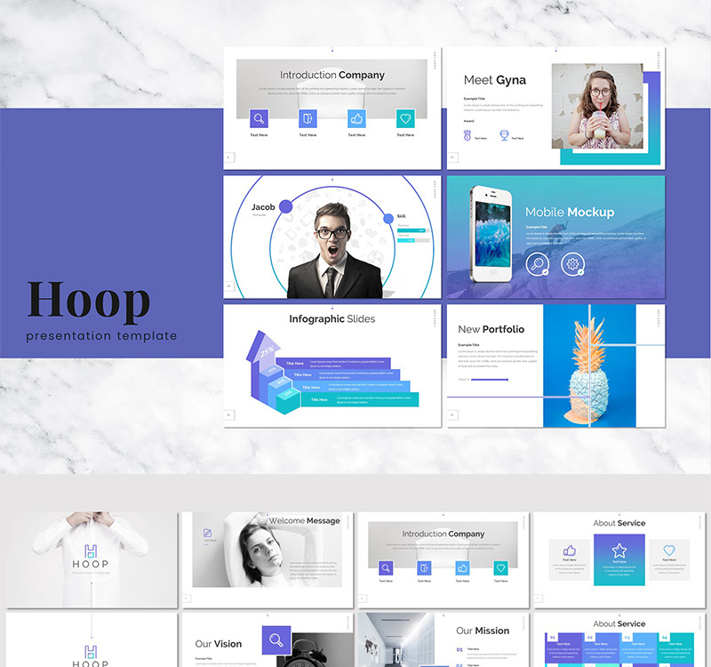 Hoop PowerPoint Template #83168 - TemplateMonster