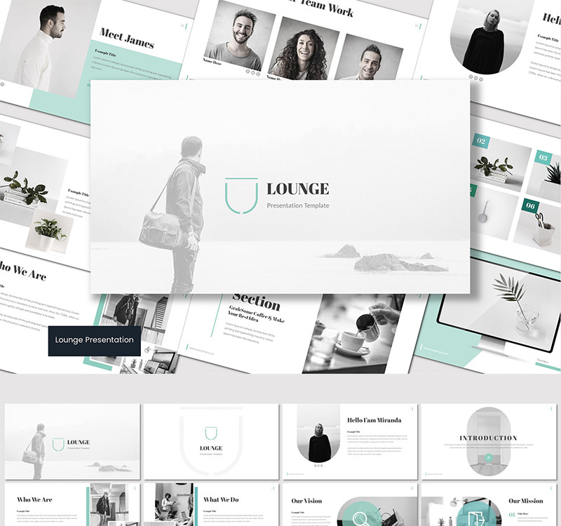 Lounge PowerPoint Template #83117 - TemplateMonster