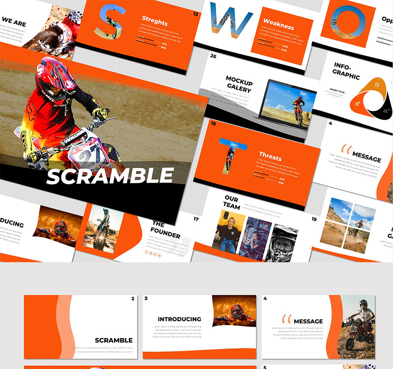 Scramble - PowerPoint Template #83796 - TemplateMonster