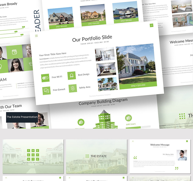 The Estate - PowerPoint Template #83789 - TemplateMonster