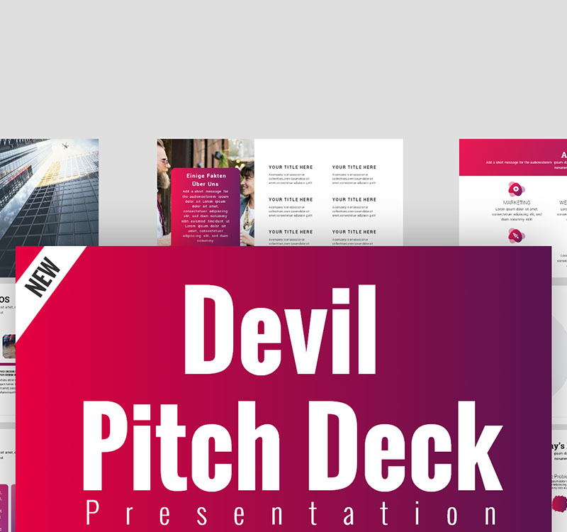 Devil Pitch Deck Presentation PowerPoint Template