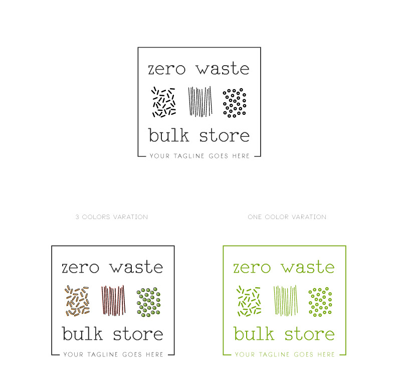 Bulk Food Store Logo Template #85335 - TemplateMonster