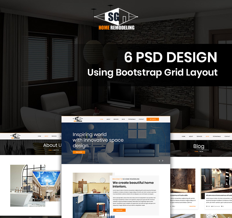 SG Home Remodeling - Home Remodeling PSD Template
