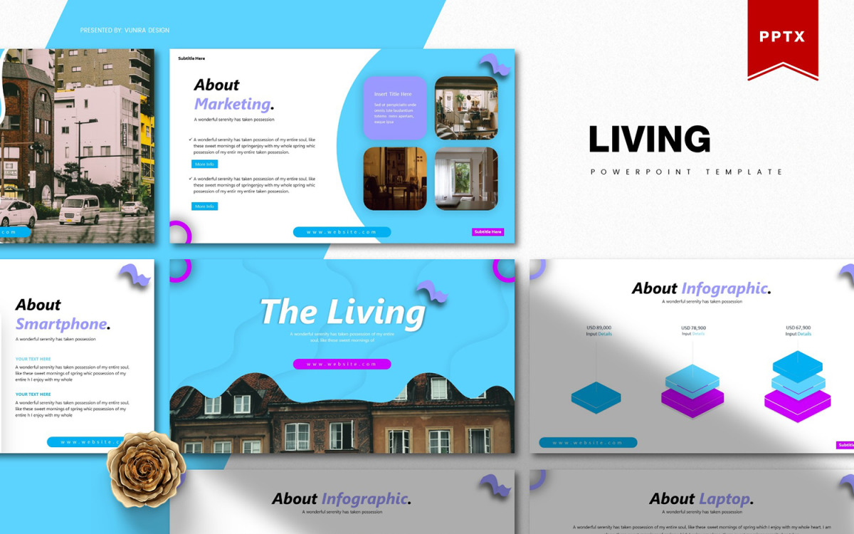 The Living | PowerPoint Template #85521 - TemplateMonster