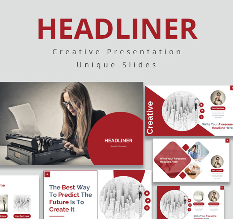 Headliner PowerPoint Template #86466 - TemplateMonster