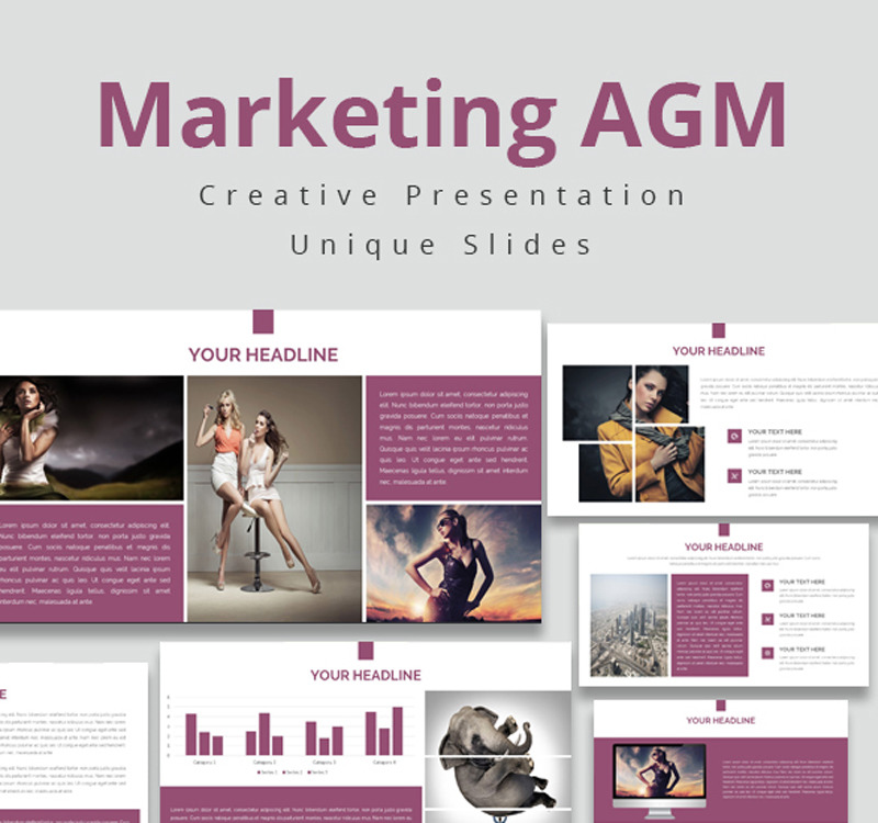 Marketing AGM PowerPoint Template #86871 - TemplateMonster