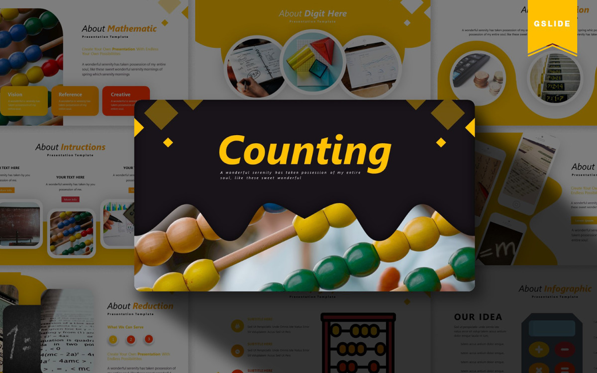 Counting | Google Slides #87073 - TemplateMonster