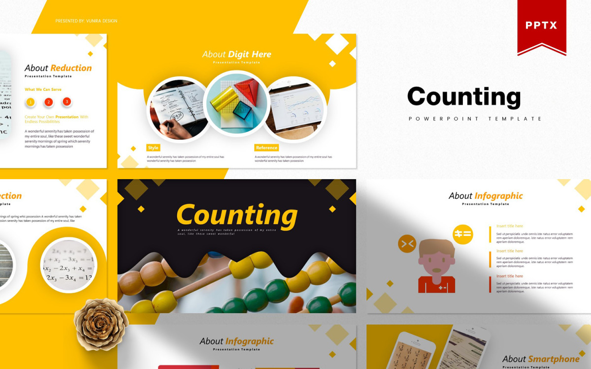 Counting | PowerPoint Template #87083 - TemplateMonster