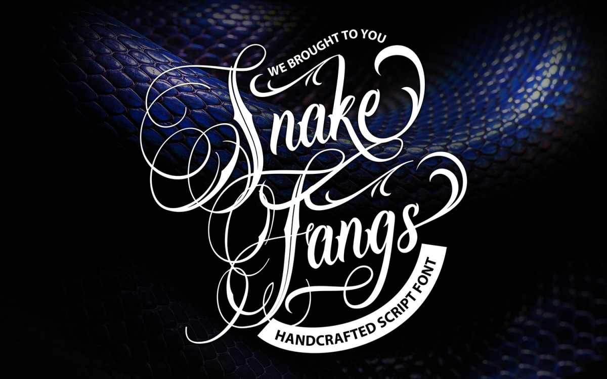 Snake Fangs | Handcrafted Cursive Font - TemplateMonster
