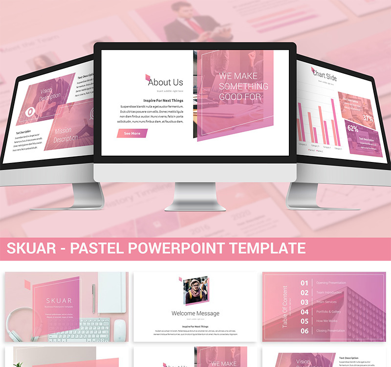 Pink Pastel Free Powerpoint Template