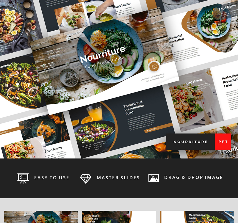 Nourriture - Modello PowerPoint di presentazione di alimenti e bevande